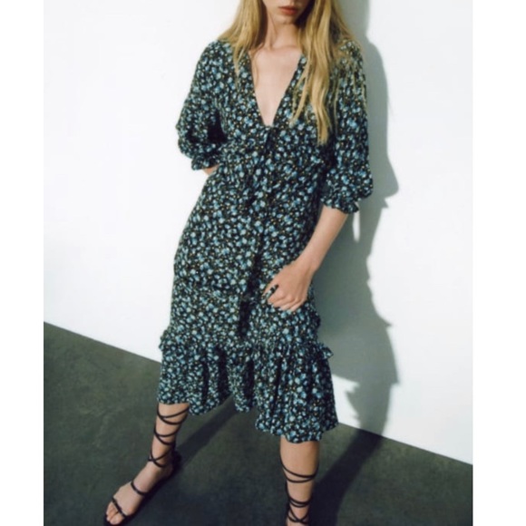 Zara Dresses Zara Floral Midi Dress Poshmark
